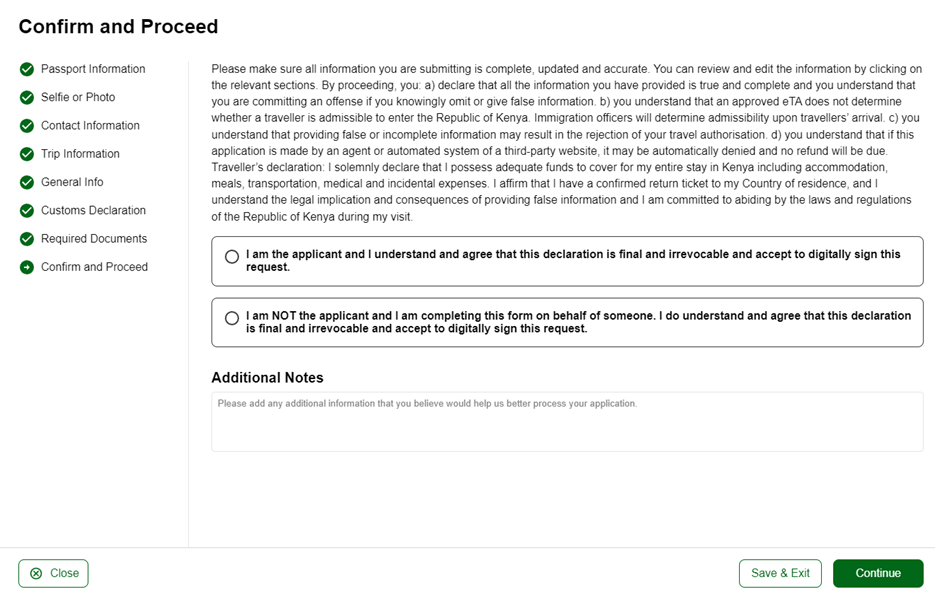 Kenya: ETA (Electronic Travel Authorization) walkthrough guide – Help ...